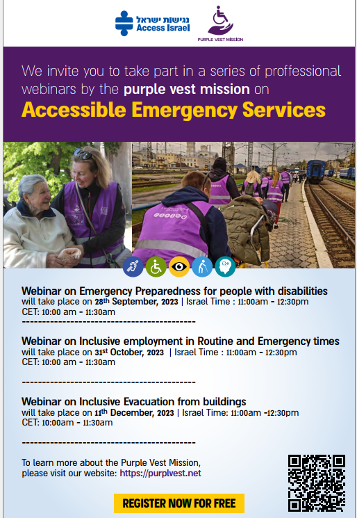 A series of webinar on Accessible Emergency by the Purple Vest Mission
